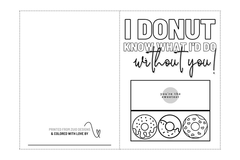 Printable Coloring Card Digital Download DIY Mother's - Etsy