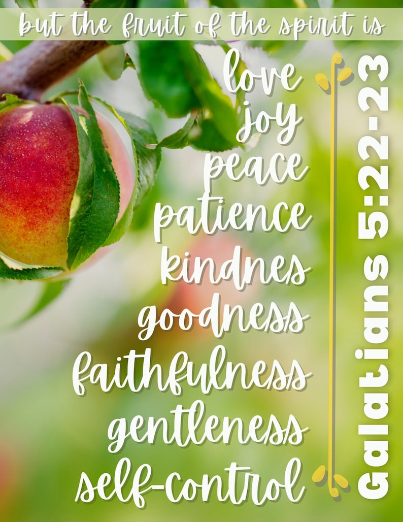 Printable Fruit of the Spirit | Bible Verse Print | Digital Wall ...