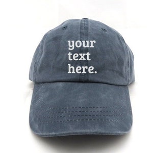 Custom Hat Personalized Hat Choose Your Own Text Choose Your Own Font ...