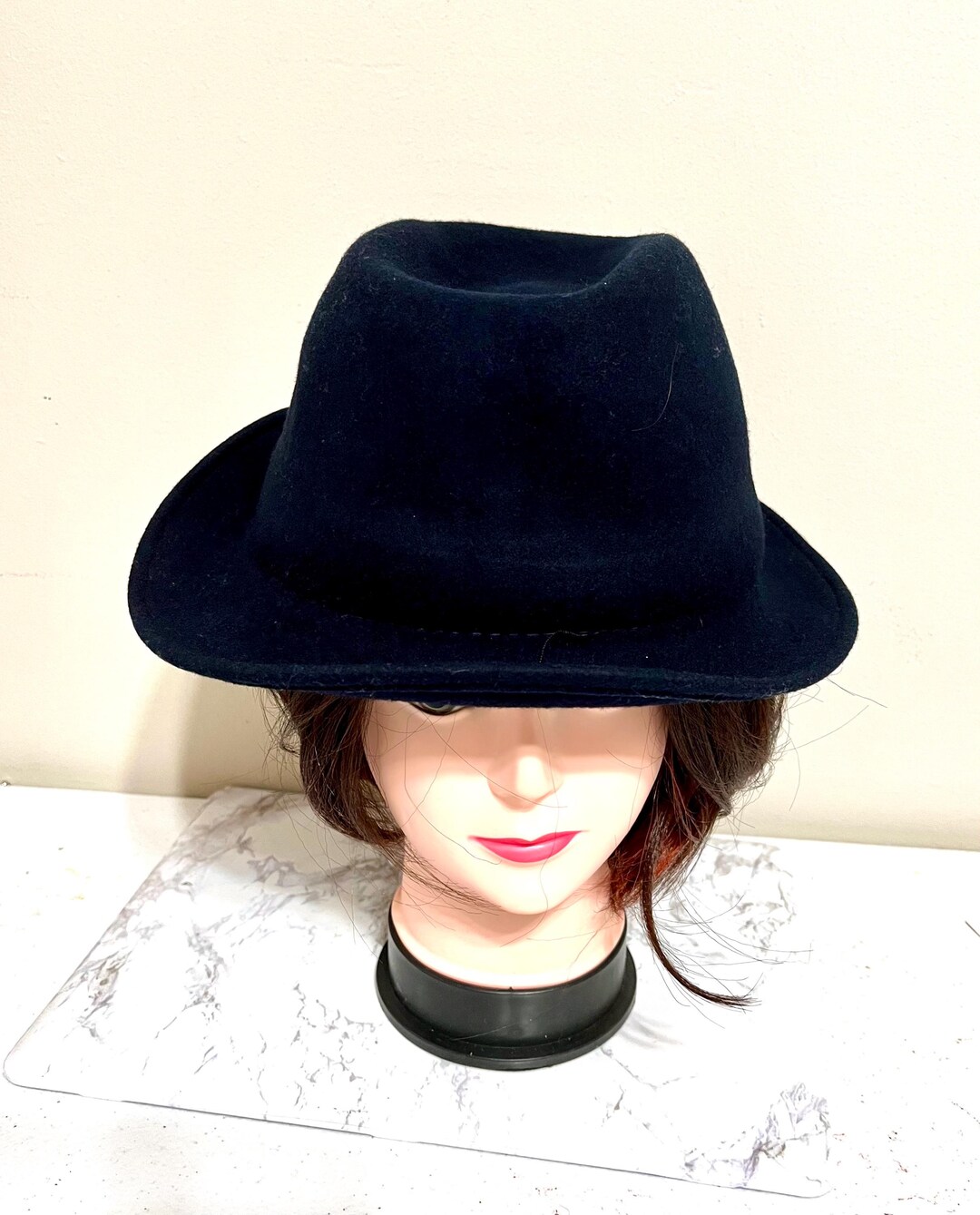 Vintage Wool Felt Capas Design Le Blues Bros Navy Blue Fedora Hat - Etsy