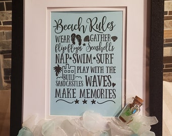 Beach Rules Poster | Etsy