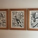 Handmade Gift, Triptych Set, Linocut Print, Bird & Tree, Wall Art ...