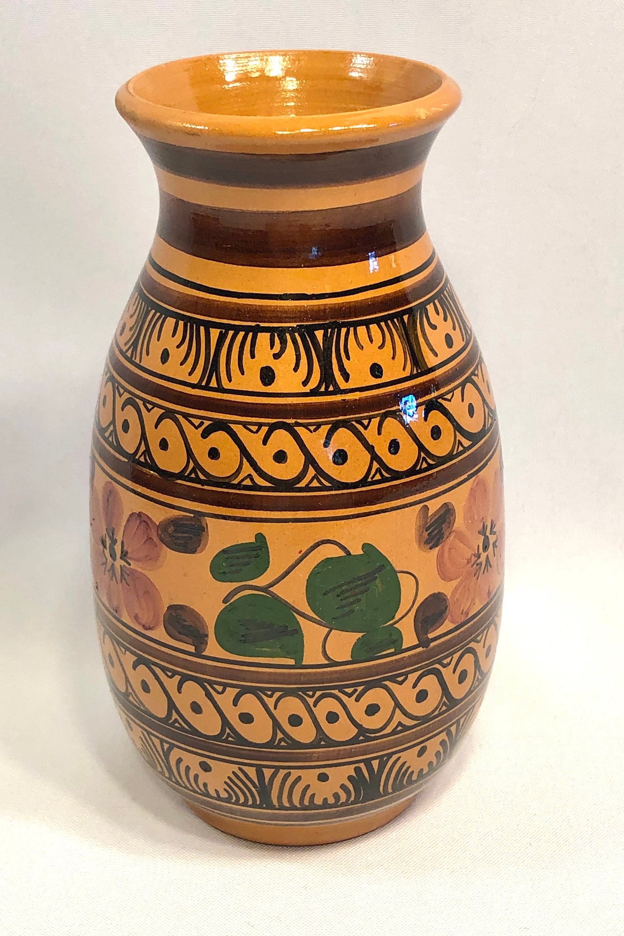 Greek Ceramic Vase With Decorative Flower Geometric Design - Etsy