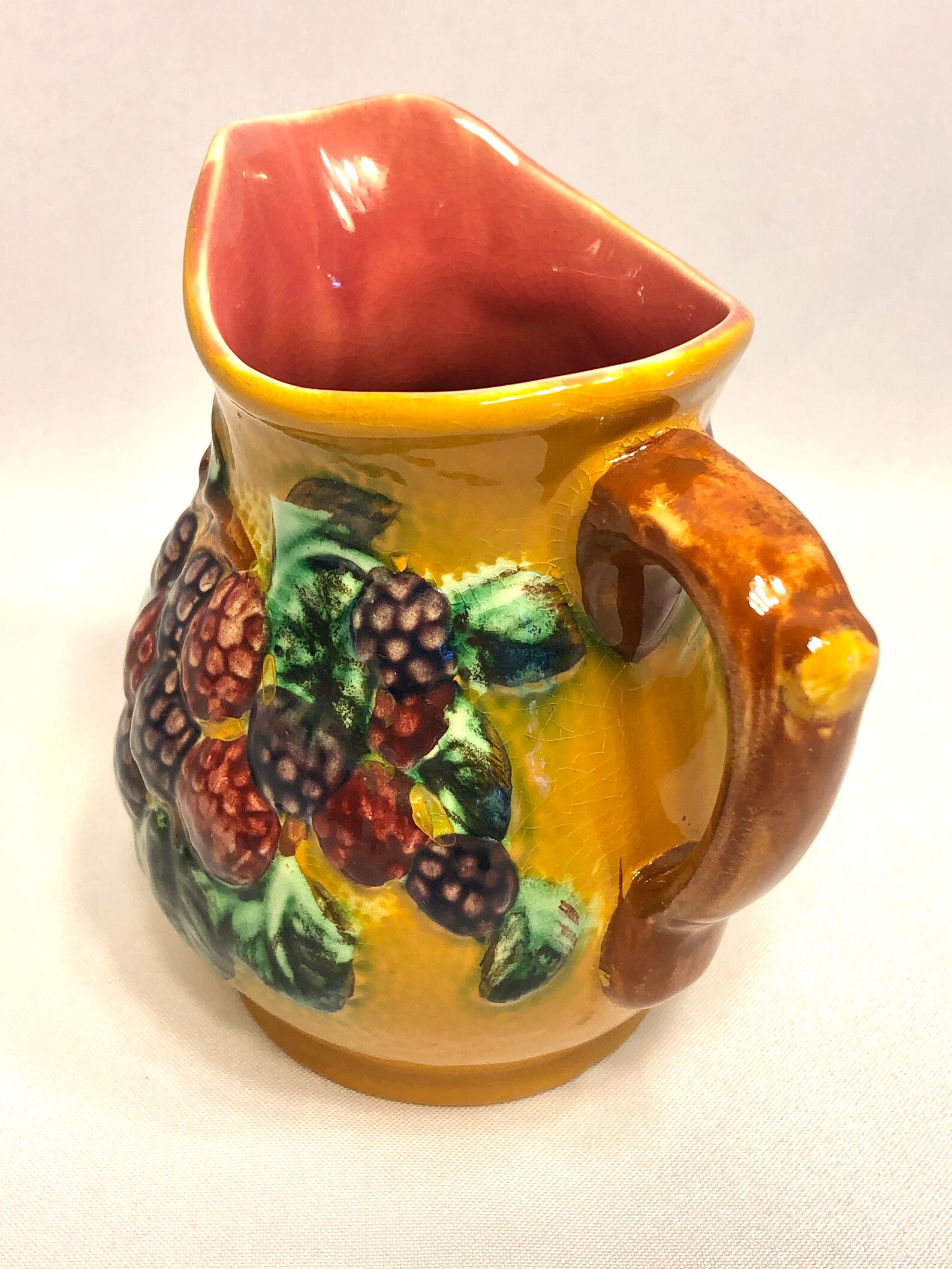 Staffordshire Shorter and Son Ceramic Pitcher Fruit Design England ...
