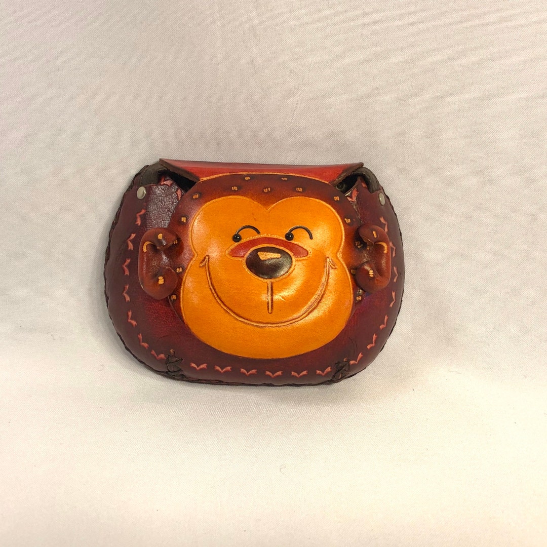 Leather Purse Monkey Design - Handmade - Etsy