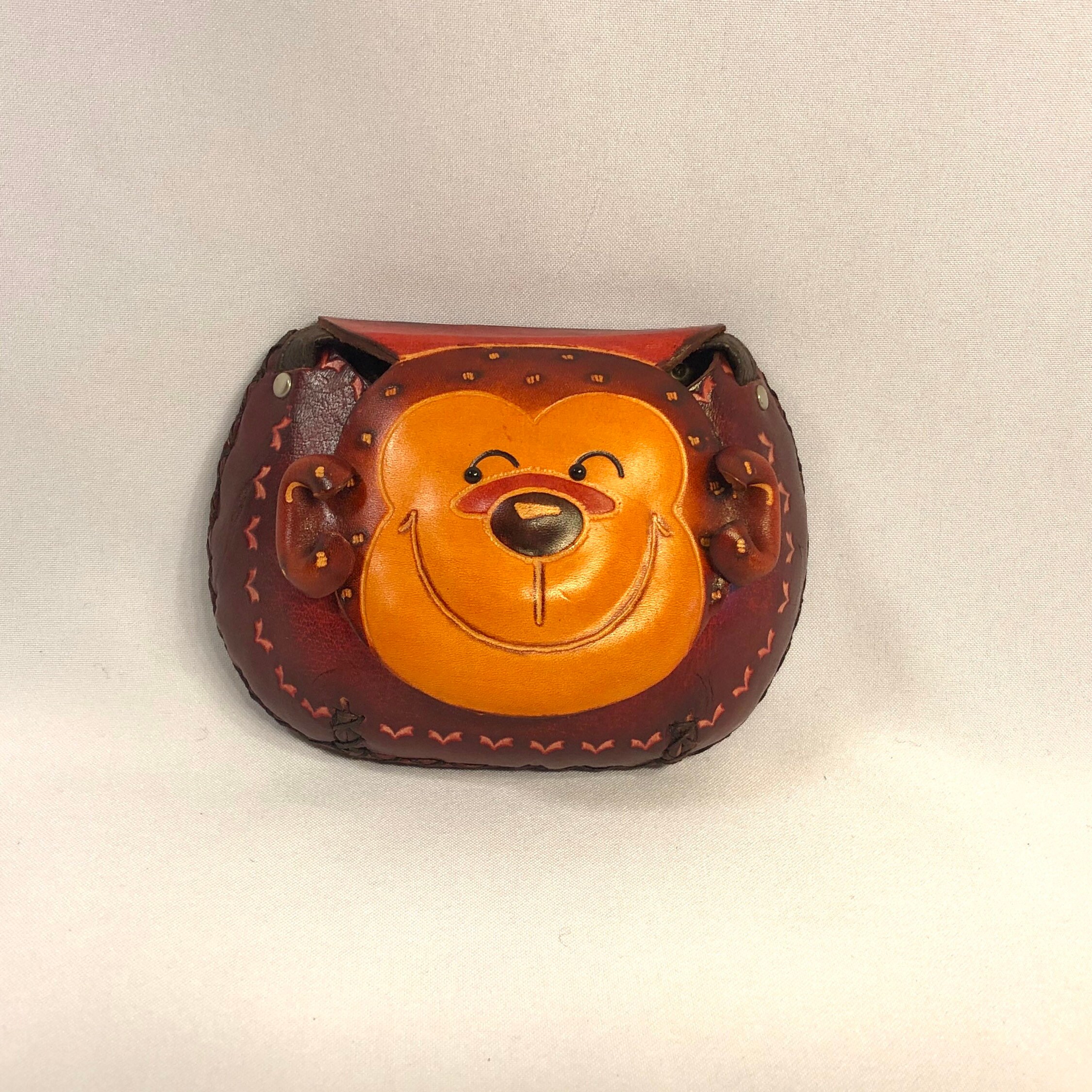 Leather Purse Monkey Design Handmade - Etsy