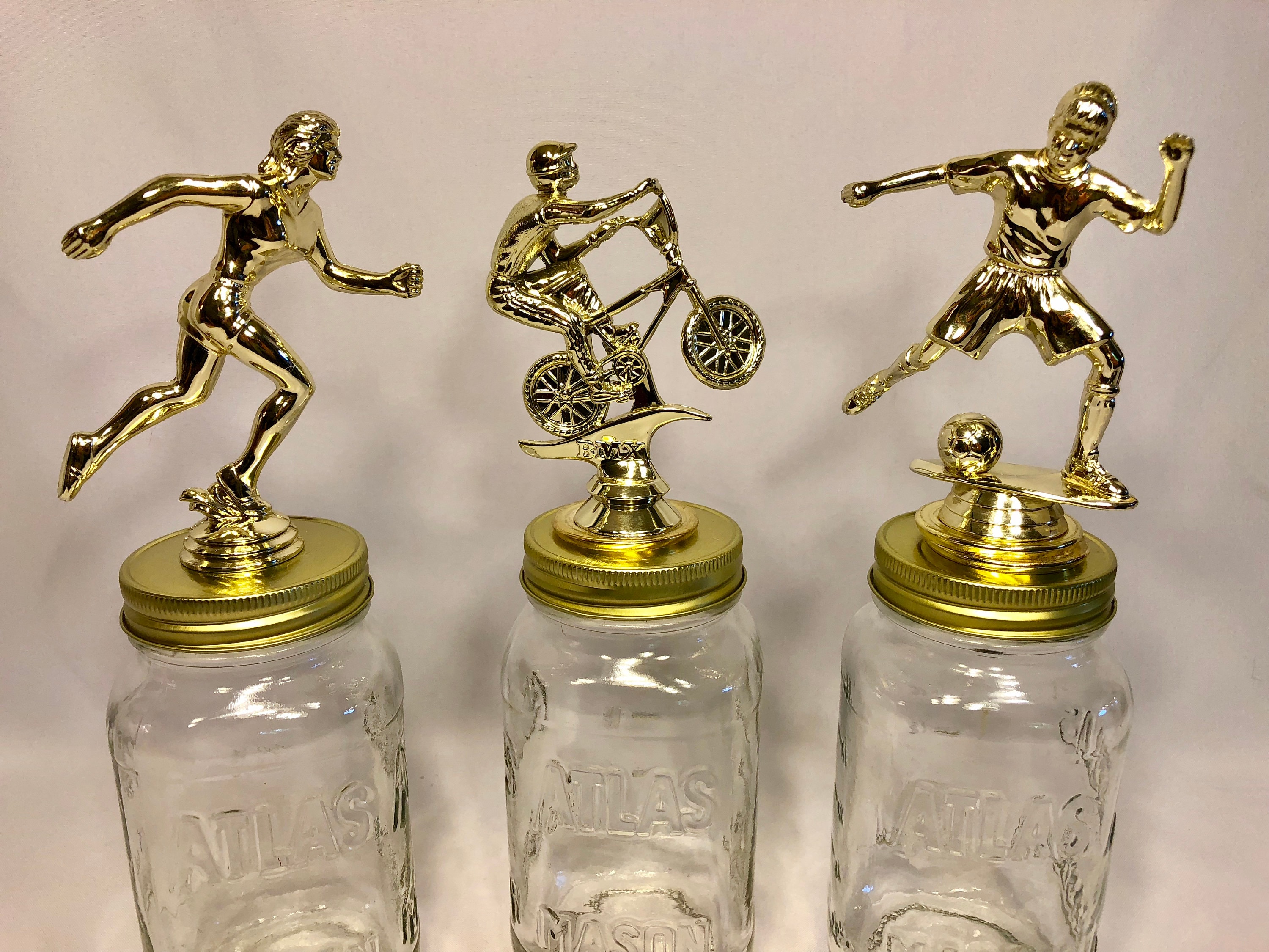 Trofeo de Oro toppers canister trio-Set de 3 - Etsy España