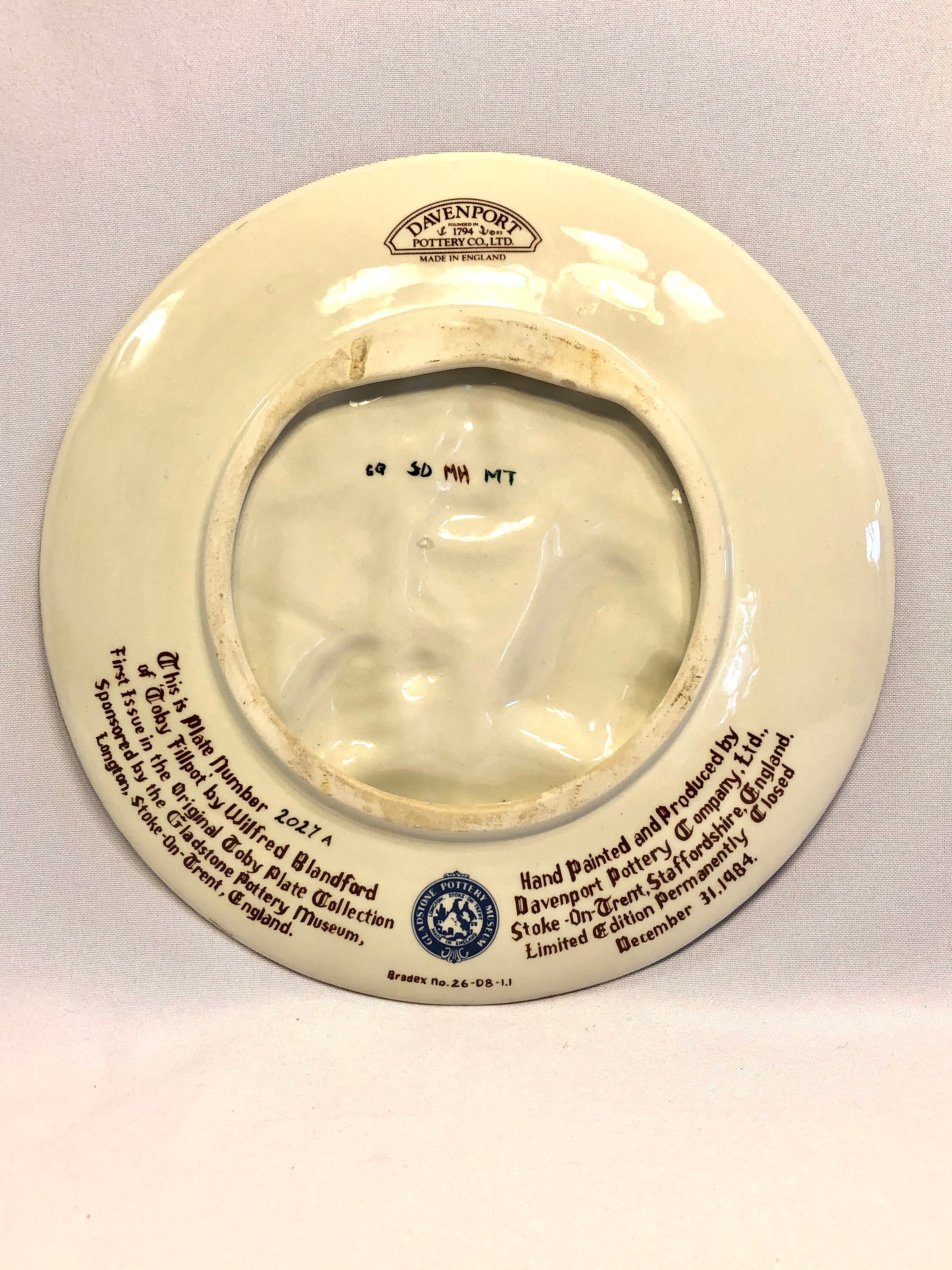 Toby Plate Collection Toby Fillpot Porcelain Ceramic Plate-1980's Made ...