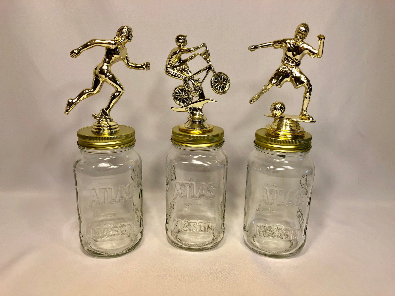 Trofeo de Oro toppers canister trio-Set de 3 - Etsy España