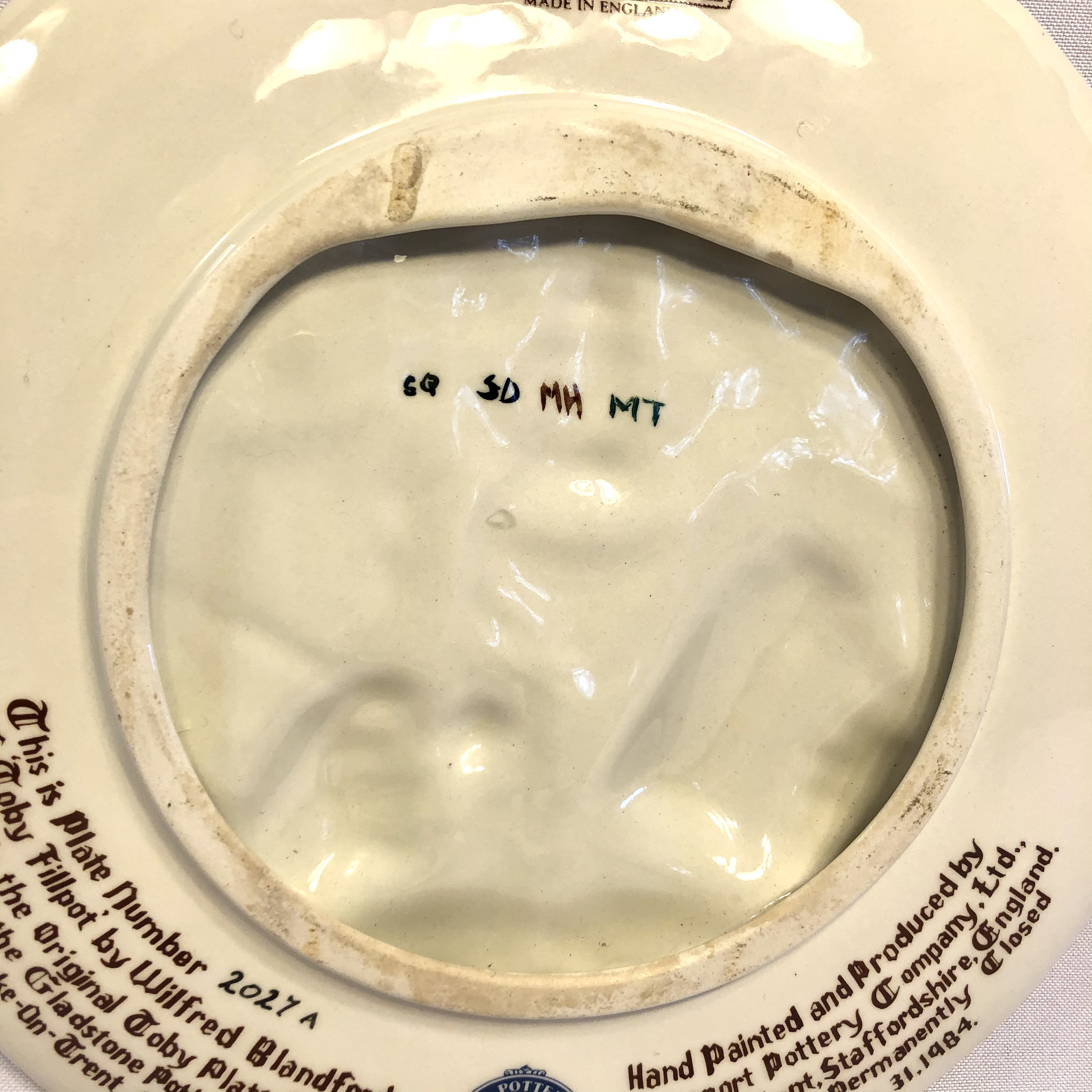 Toby Plate Collection Toby Fillpot Porcelain Ceramic Plate-1980's Made ...