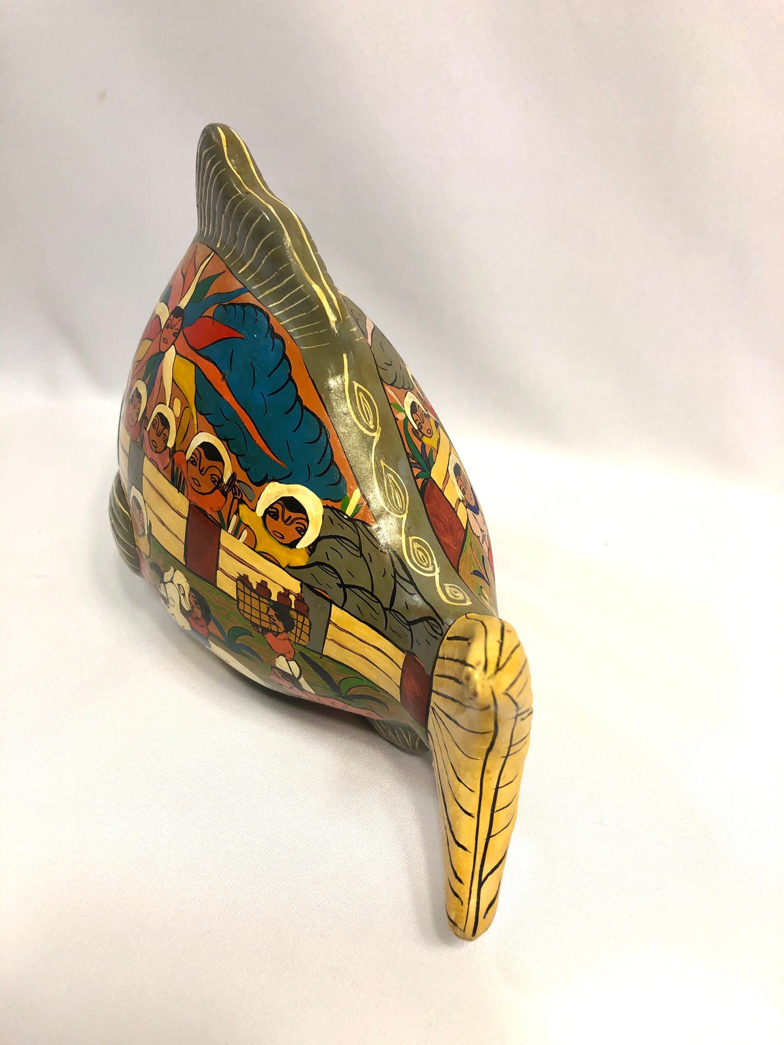 Mexican Talavera Fish Figure -vintage Ceramic Terra-cotta Hand Painted ...