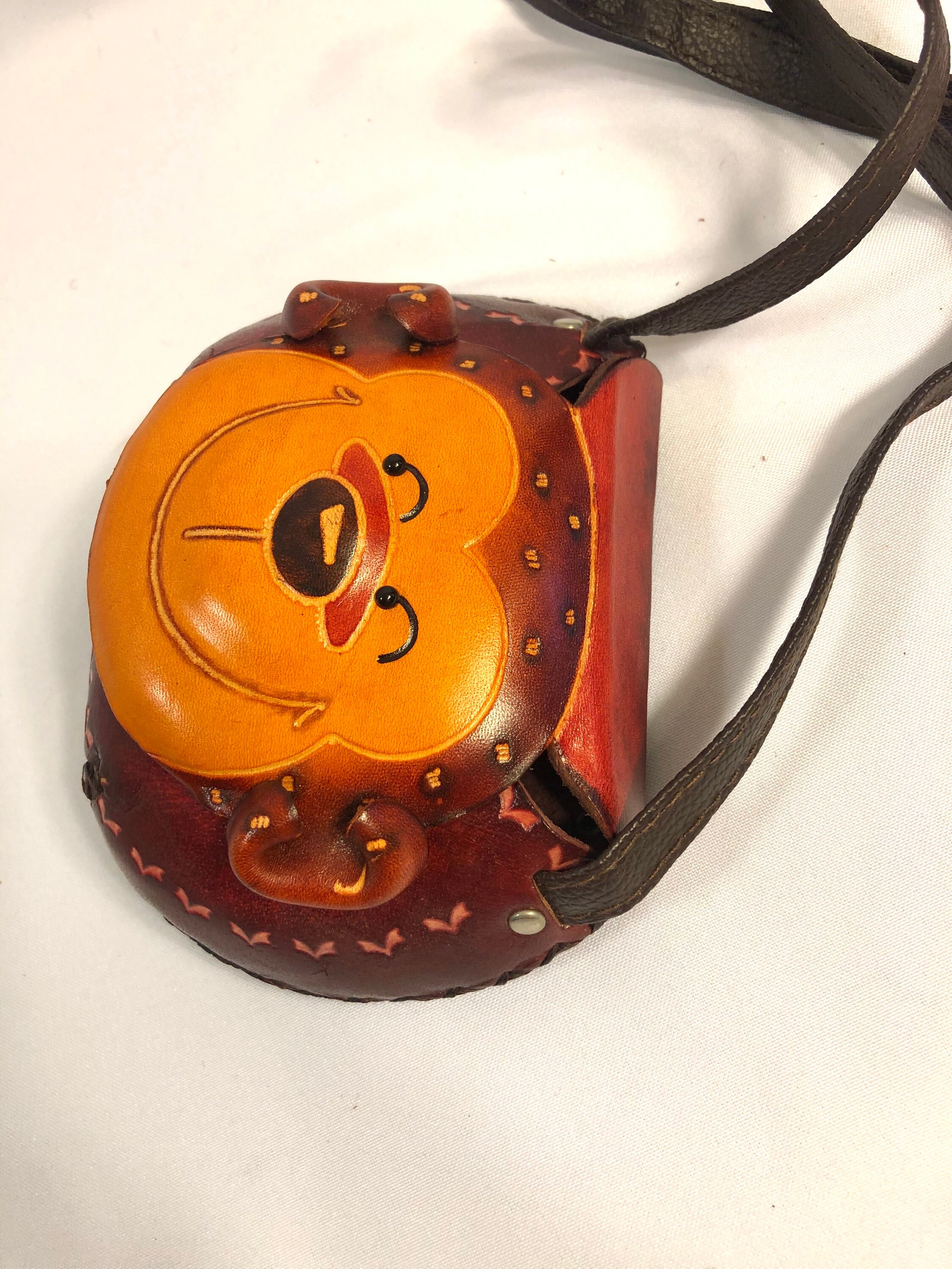 Leather Purse Monkey Design Handmade - Etsy