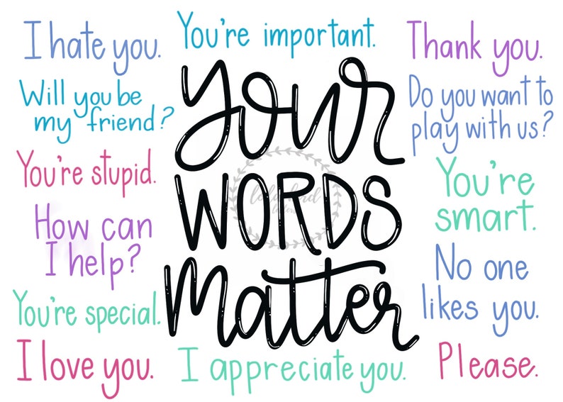 Your Words Matter - Etsy