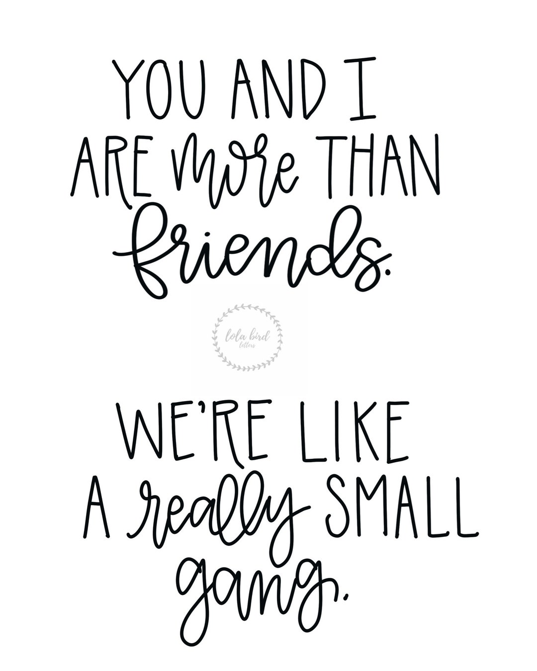 More Than Friends - Etsy