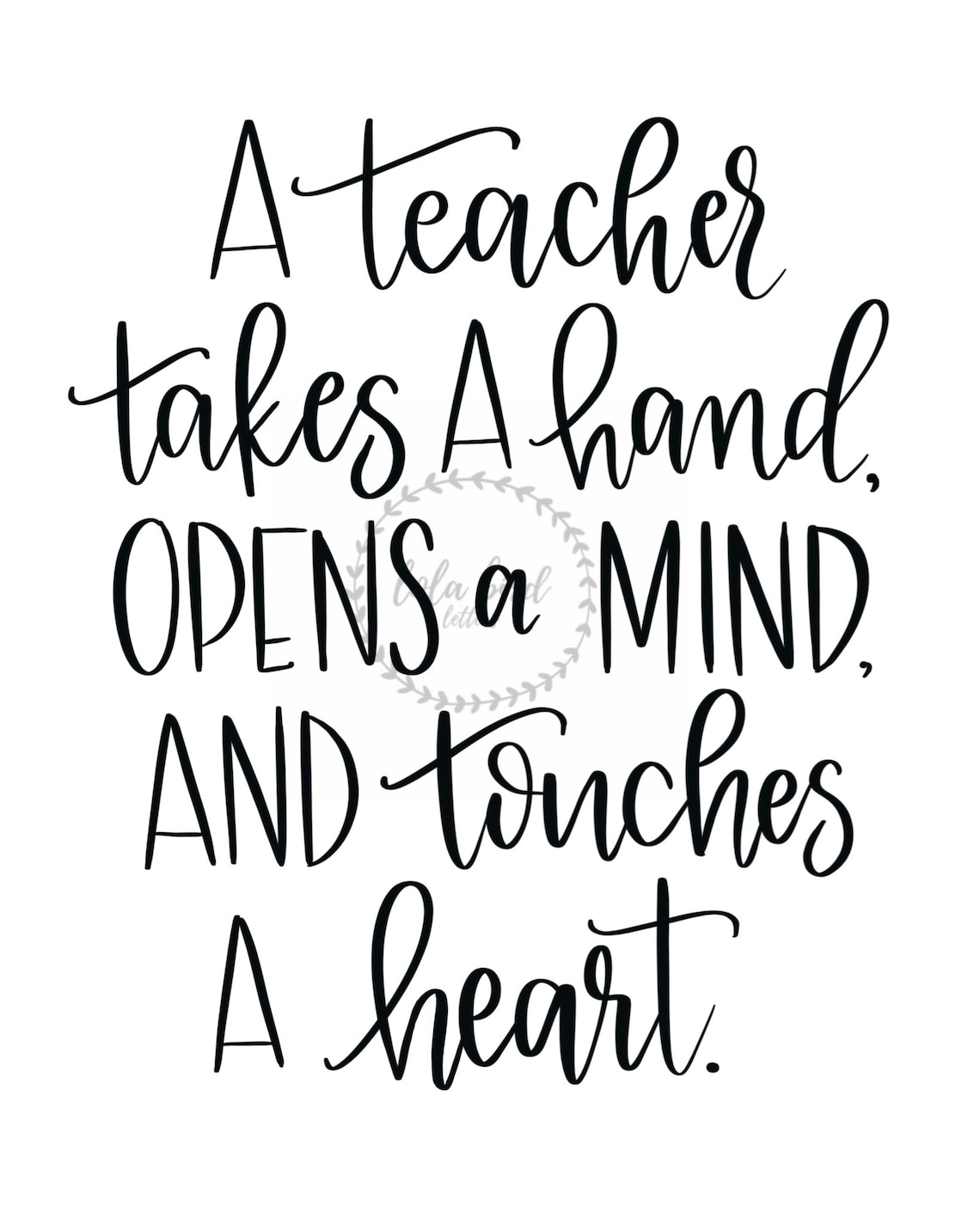 A Teacher Takes a Hand, Opens a Mind, and Touches a Heart - Etsy
