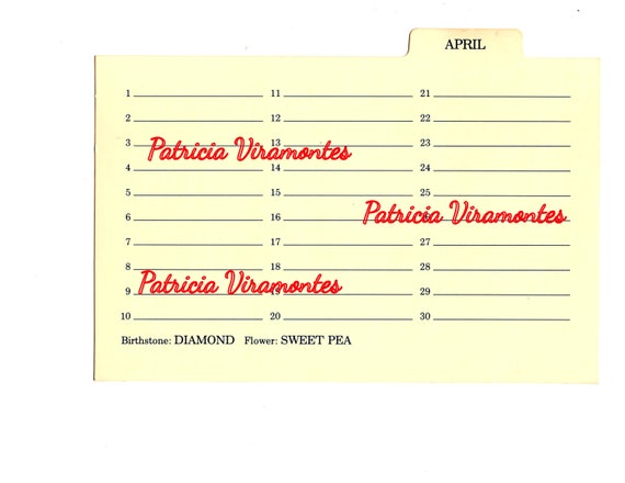 Monthly Large Index Cards Digital Kit | Etsy