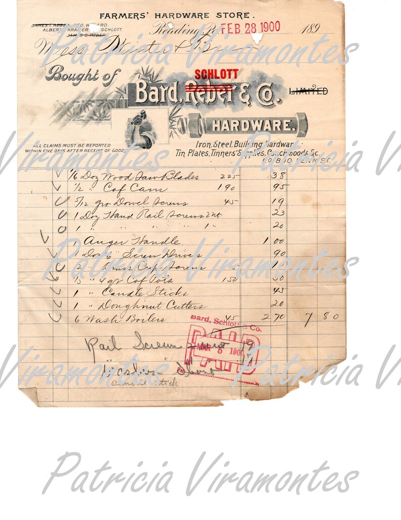 Vintage Invoices Digital Kit Set 2 - Etsy