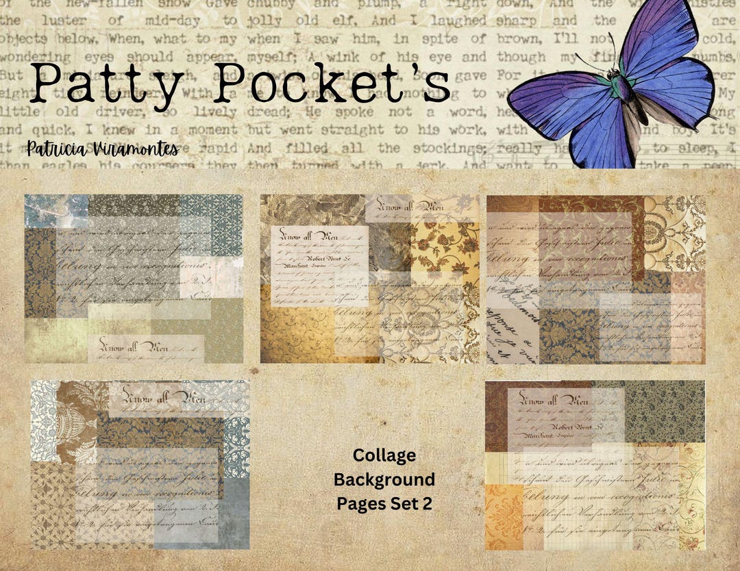 Collage Background Pages Set 2 - Etsy