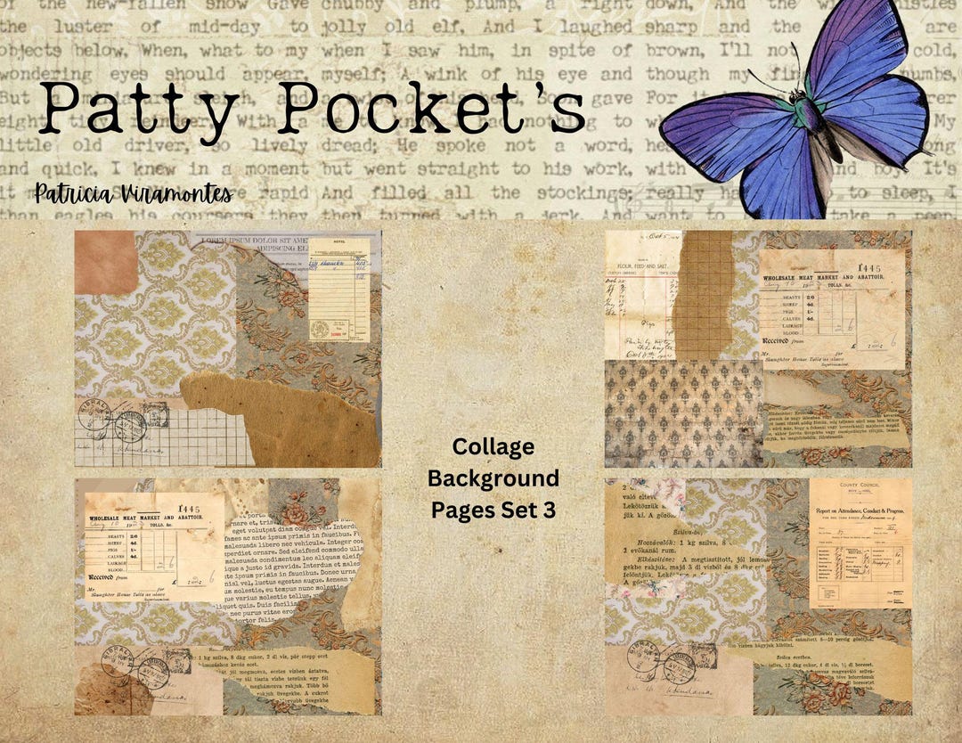 Collage Background Pages Set 3 - Etsy