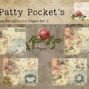 Vintage Background Pages Set 2 - Etsy