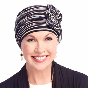 Large Flapper Turban | Cardani® Viscose From Bamboo Hat for Large Heads ...