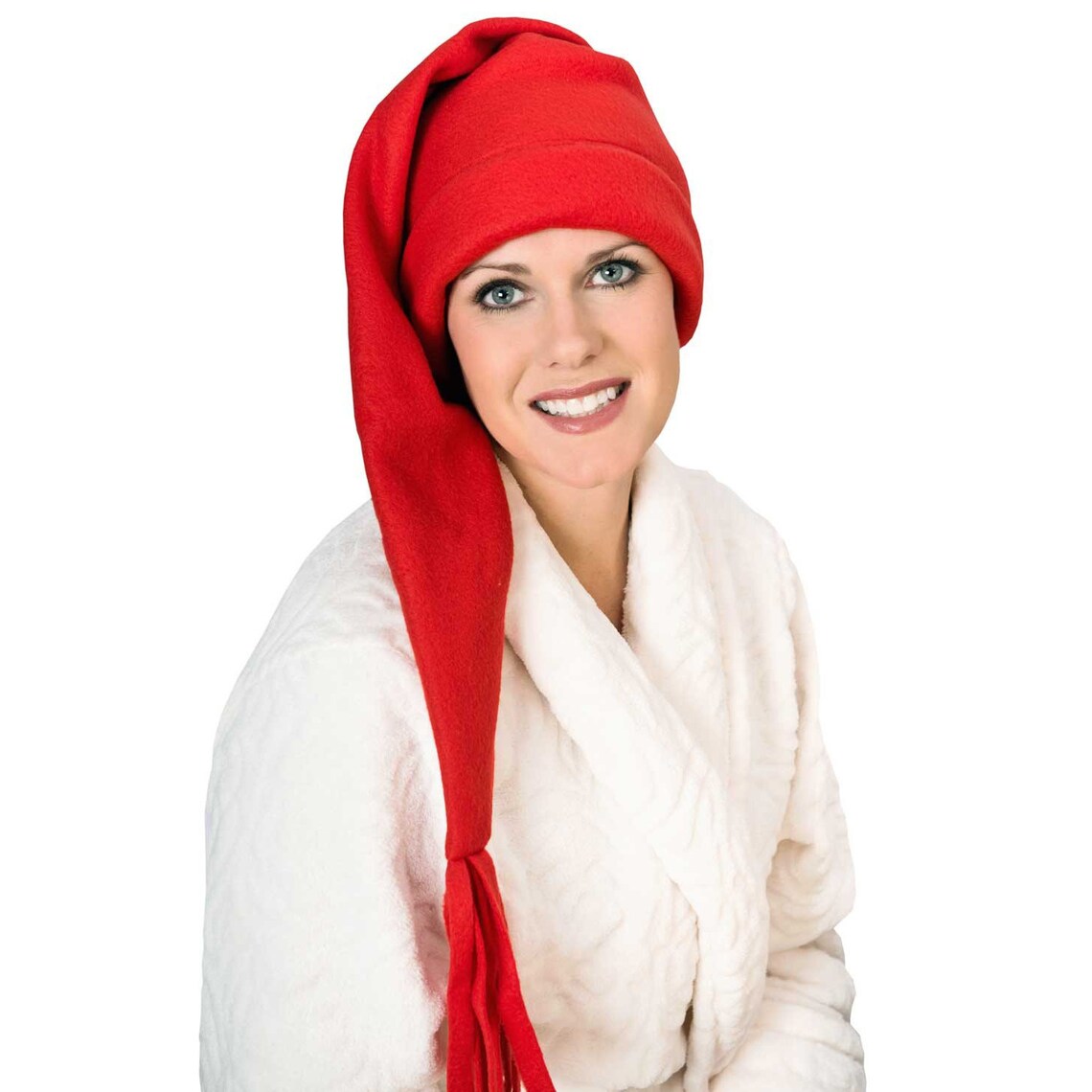 Santa Hat Sleep Cap | Elf Night Cap | Sleeping Cap for Women ...