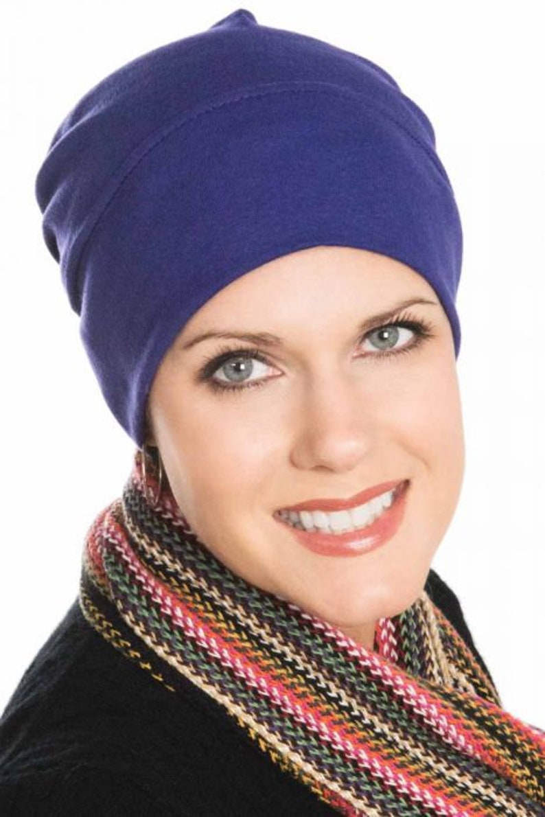 Relaxed Beanie in 100% Cotton Cancer Beanie Chemo Hats - Etsy