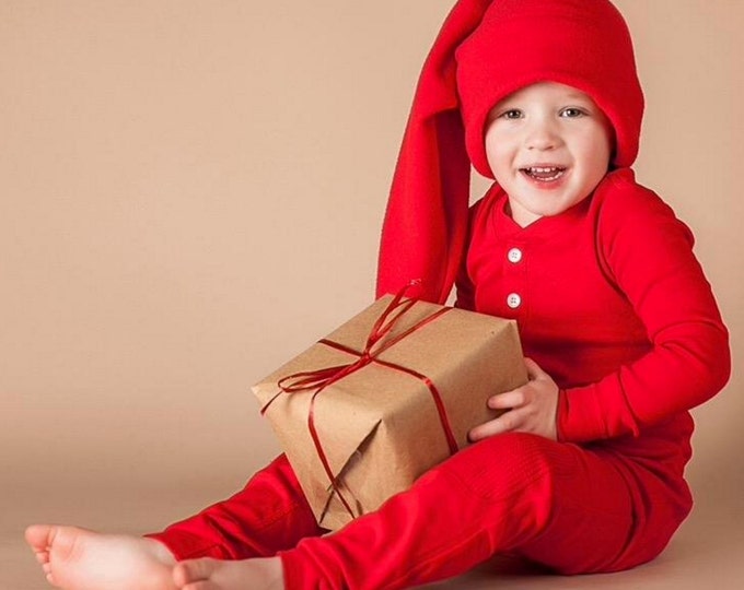 Elf Santa Sleep Cap Night Cap for Kids Stocking Cap for Boys & Girls ...