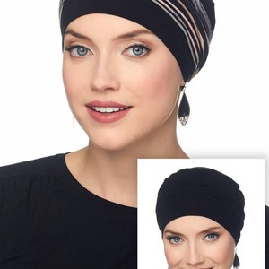 Cardani Reversible Hat | Bamboo Viscose Two in One Turban Cap - Etsy