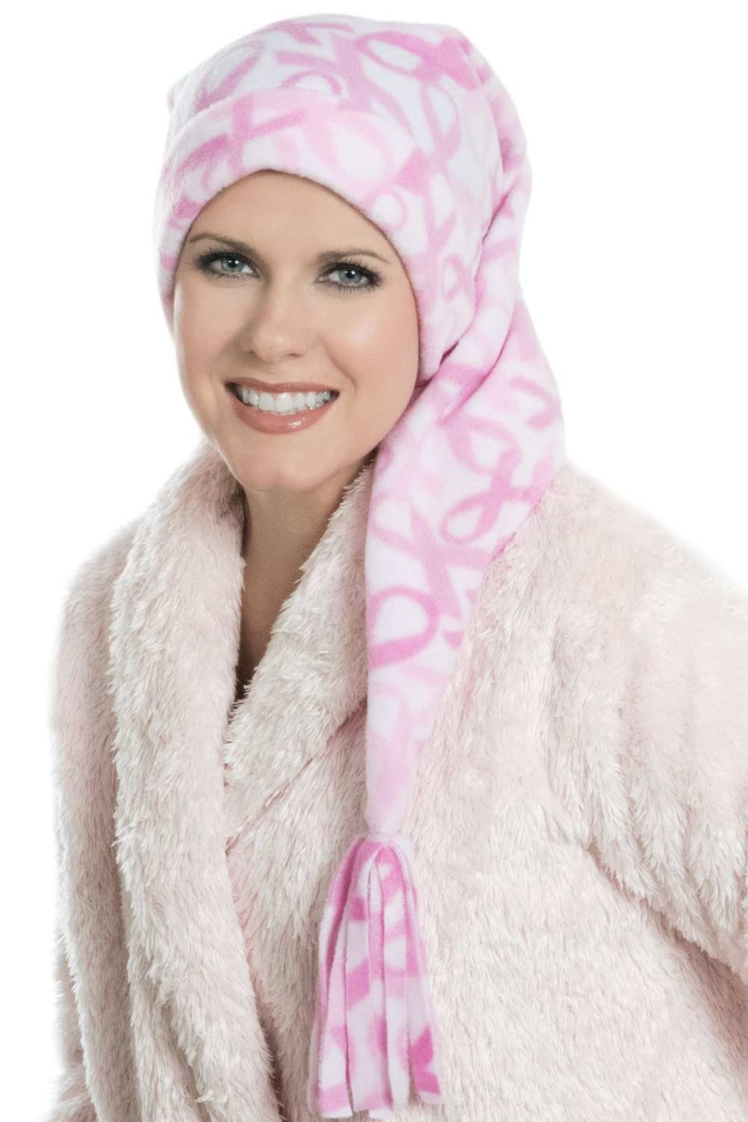 Pink Ribbon Elf Sleep Cap - Sleeping Night Hat for Men or Women - Etsy