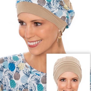 Cardani Reversible Hat | Bamboo Viscose Two in One Turban Cap - Etsy