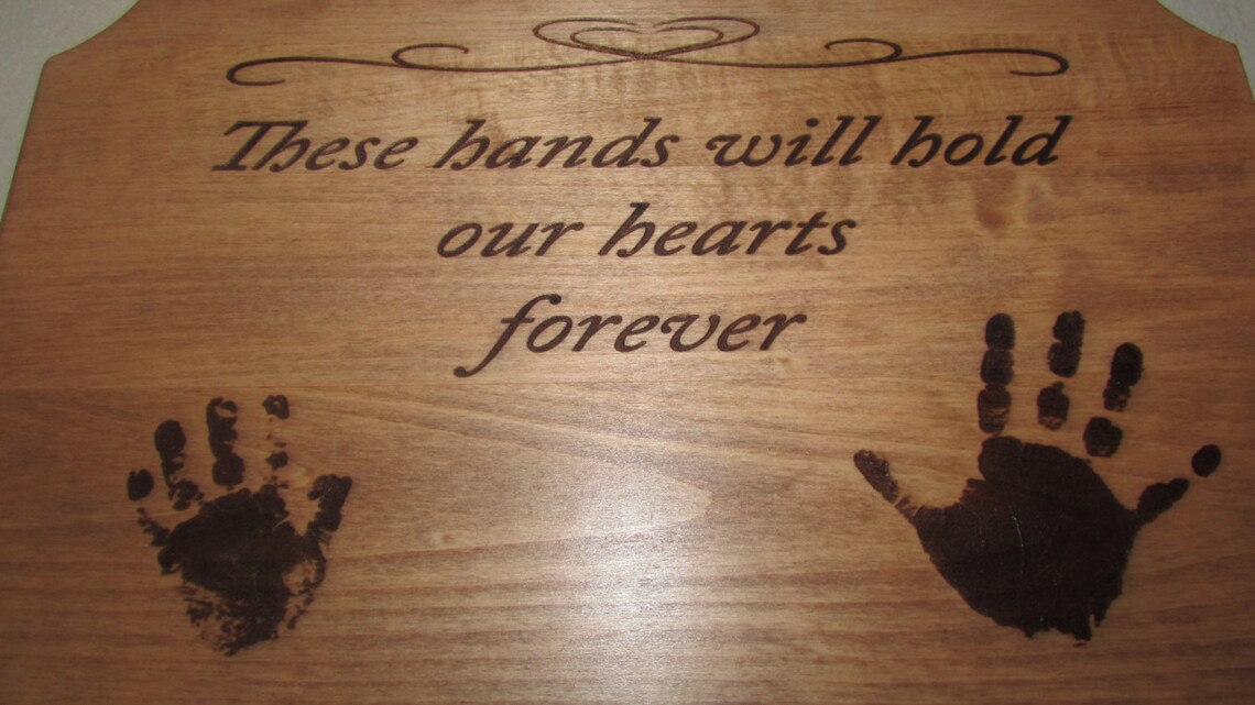 Keepsake Handprints Plaque Your Child s Handprints Etsy