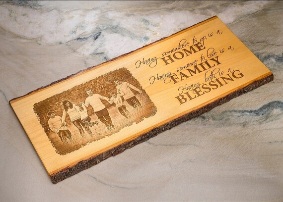 Laser Engraved Wood Plank Family Sign Wedding Gift Your | Etsy