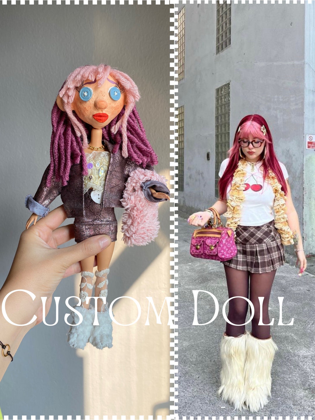 Custom Doll-mini Meinspired Coraline,handmade,art Doll,personalized ...