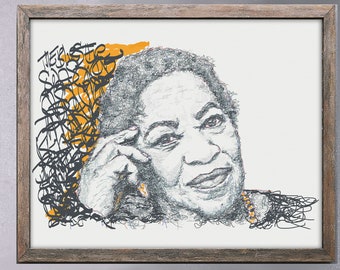 Toni Morrison Author Poster Literary Poster Writer Gift - Etsy