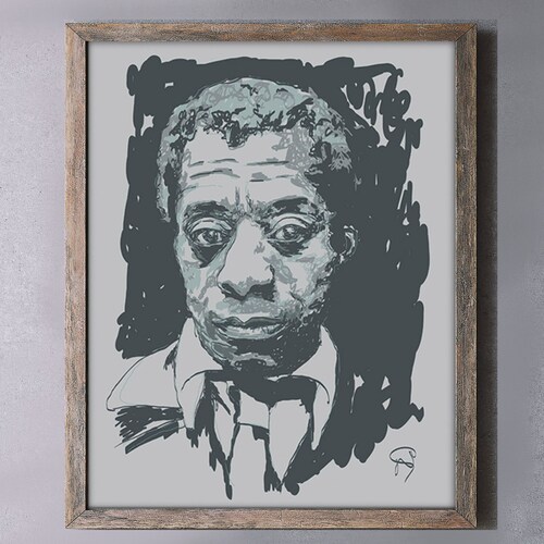 James Baldwin African American Art Print Poster Black Art | Etsy