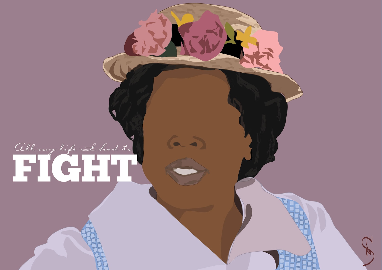 The Color Purple Movie Art Poster- Sofia's Fight, Alice Walker, Classic ...