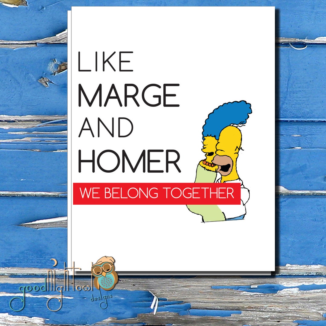 Thinking of You Card, the Simpsons, Cute Anniversary Card, Cheeky Cards ...