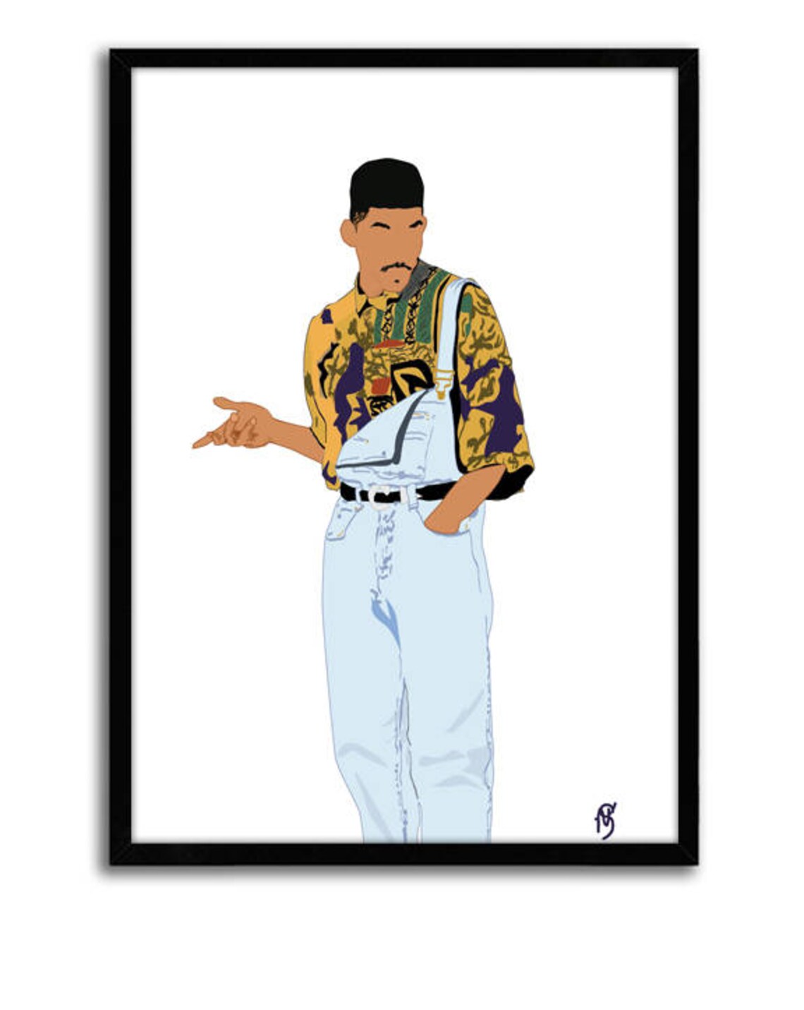 Fresh Prince Poster - Classic TV Poster - 90's Hip Hop Poster, Wall Art ...