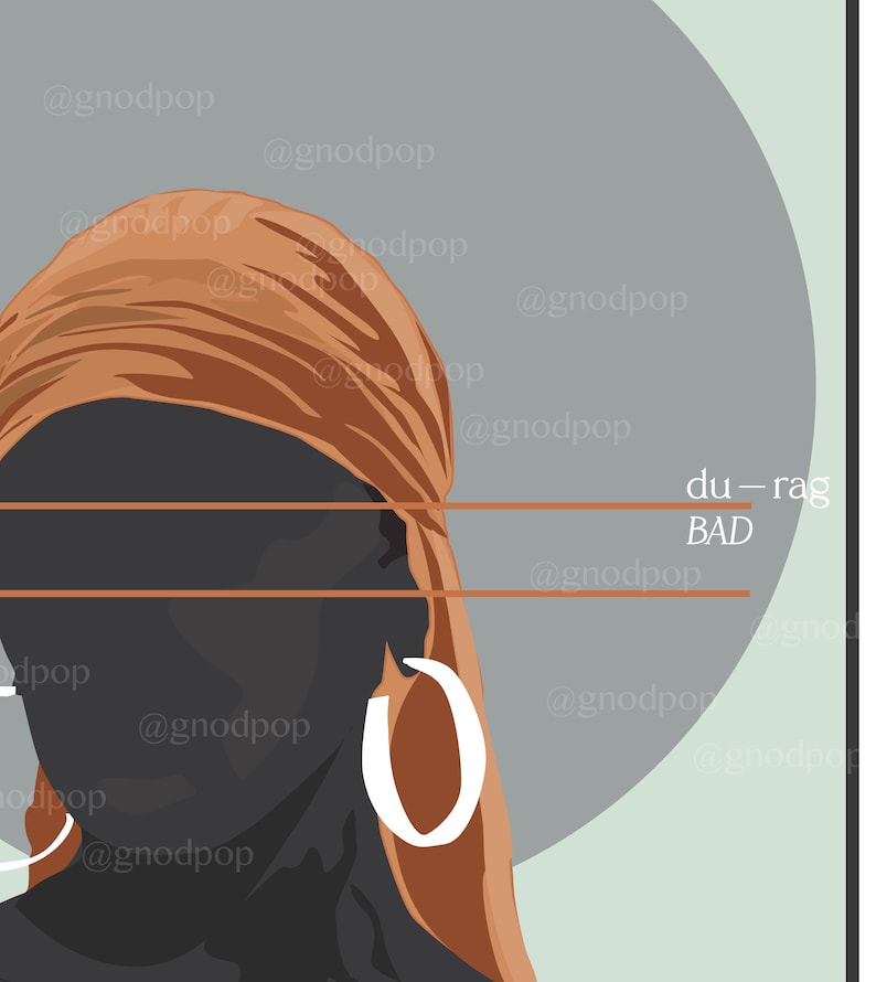 Du-rag Bad African American Art Illustration Print Poster | Etsy