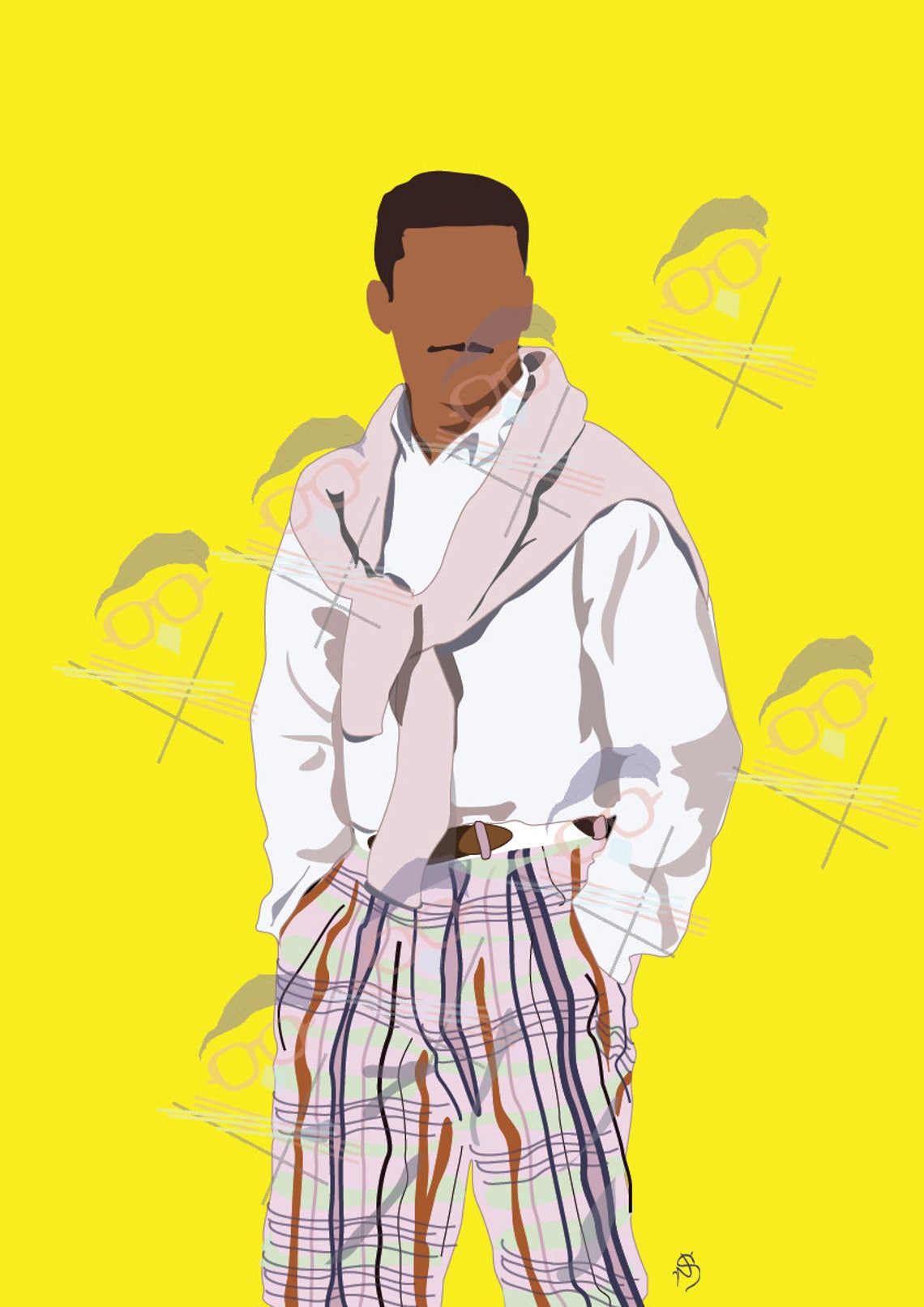 Fresh Prince of Bel Air Poster - Carlton Banks Fresh, Classic TV Poster ...