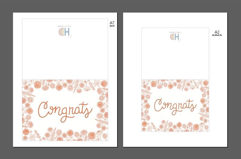Printable Congratulations Card - PDF Downloads - 2 Sizes! // Congrats ...