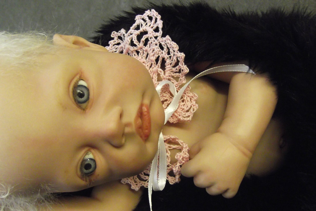 Crochet Baby Collar,pink Baby Collar,pink Lace Collar, Handmade Baby ...