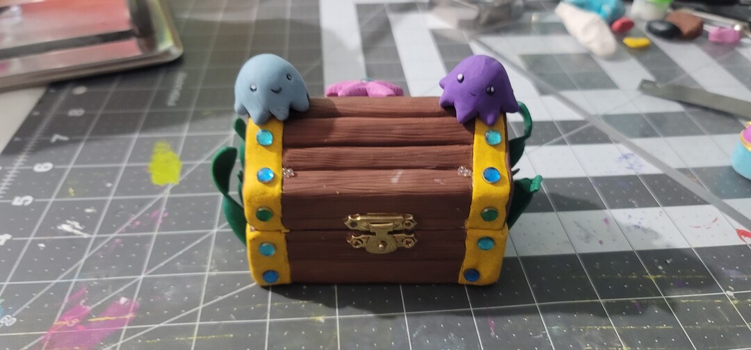 Polymer Clay Trinket Box Treasure Chest - Etsy