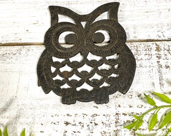 Cast Iron Owl Trivet | Etsy