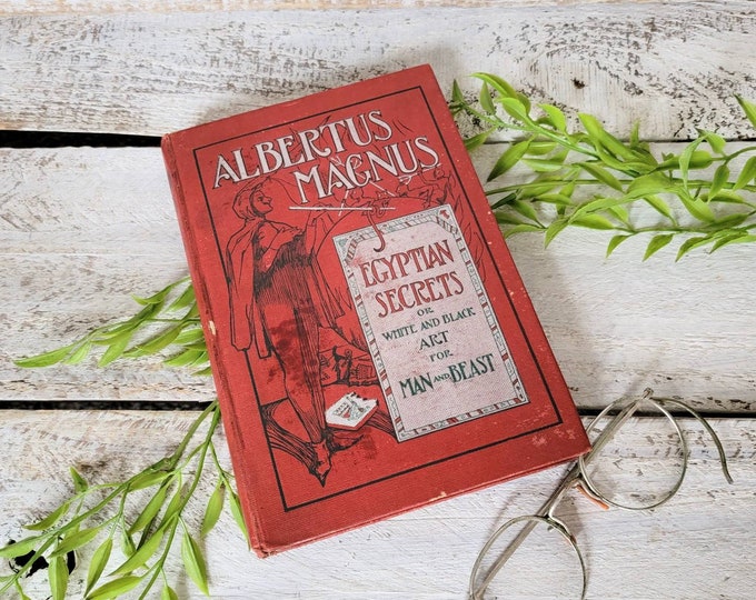 Antique Albertus Magnus Egyptian Secrets or White and Black Art for Man ...