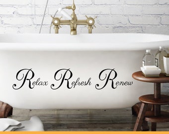 Inspirational Quotes Relax Refresh Renew Fun Wall Decor - Etsy