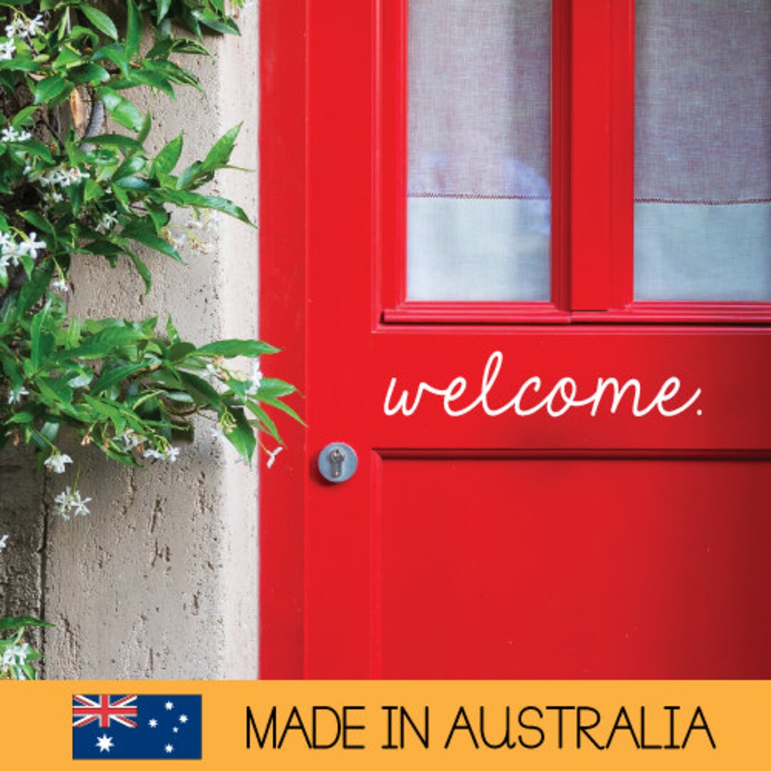 Welcome. Small Decal | Removable Wall Decal Sticker | MS048VC - Etsy