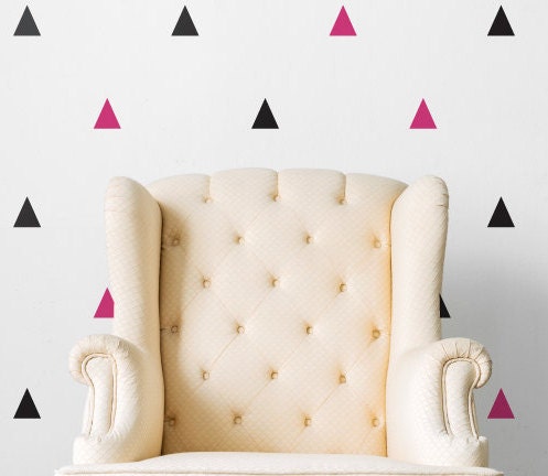 Triangles Duo Patterns Shapes Kids Nursery Decor Removable - Etsy