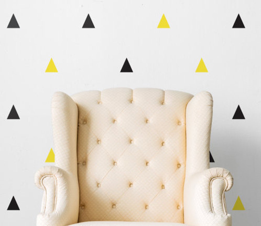 Triangles Duo Patterns Shapes Kids Nursery Decor Removable Wall Decal ...